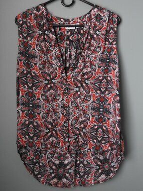 Kim Rogers | Tops | Kim Rogers Colorful Flowy Sleeveless Vest Size ...